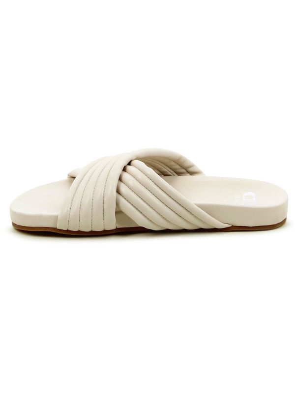 LORENCIA כפכפים שטוחים רצועות קווילט | Lee Cooper
